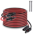 MHPOWOS 20ft 14awg Solar Panel Extension Cable Waterproof Flexible ...