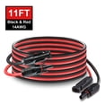 MHPOWOS Solar Panel Extension Cable 11FT 14AWG Waterproof Flexible ...