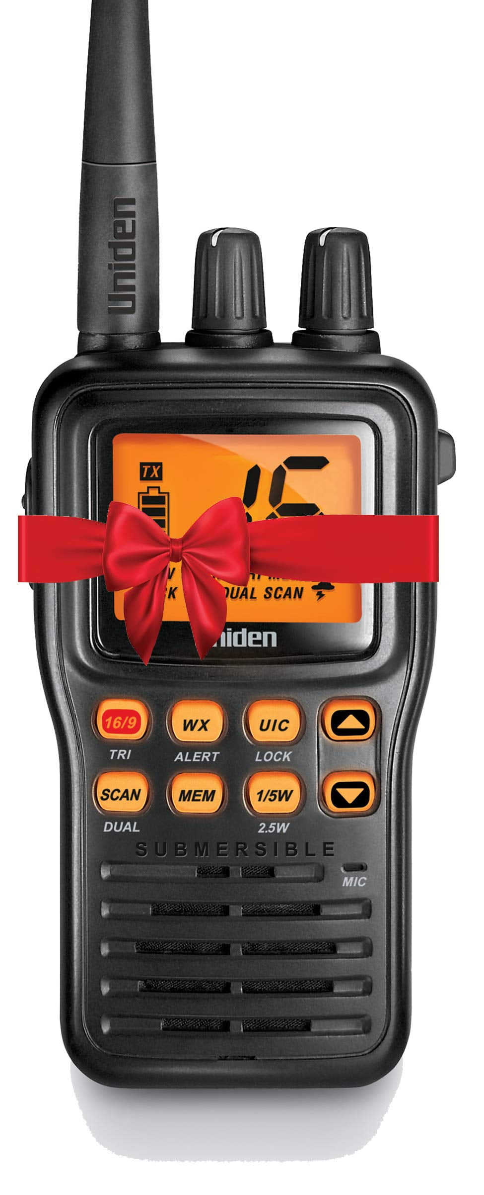 MHS75 Waterproof Handheld 2-Way VHF Marine radio, Submersible ...