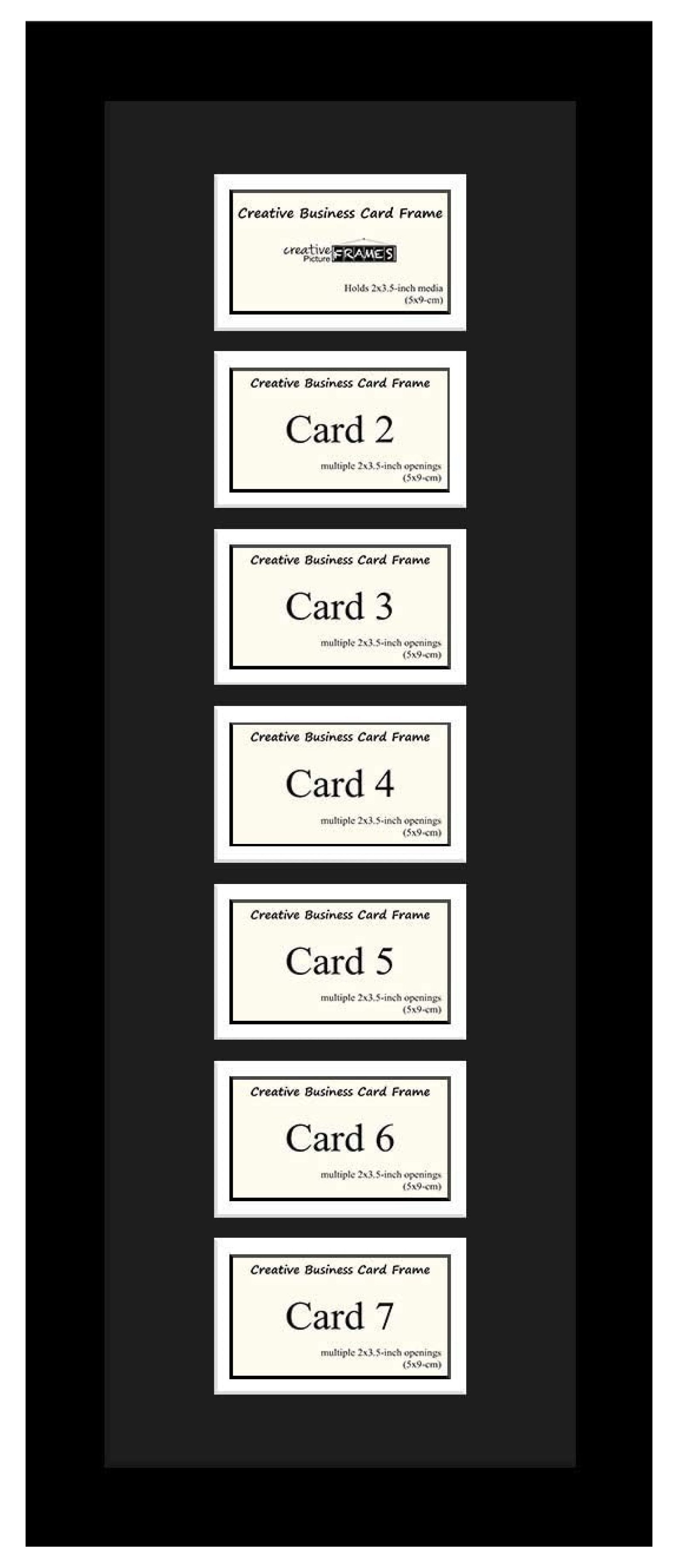 MHSHZLJZK 7-2" x 3.5" Opening Black Business Card Frame with 8" x 22 ...