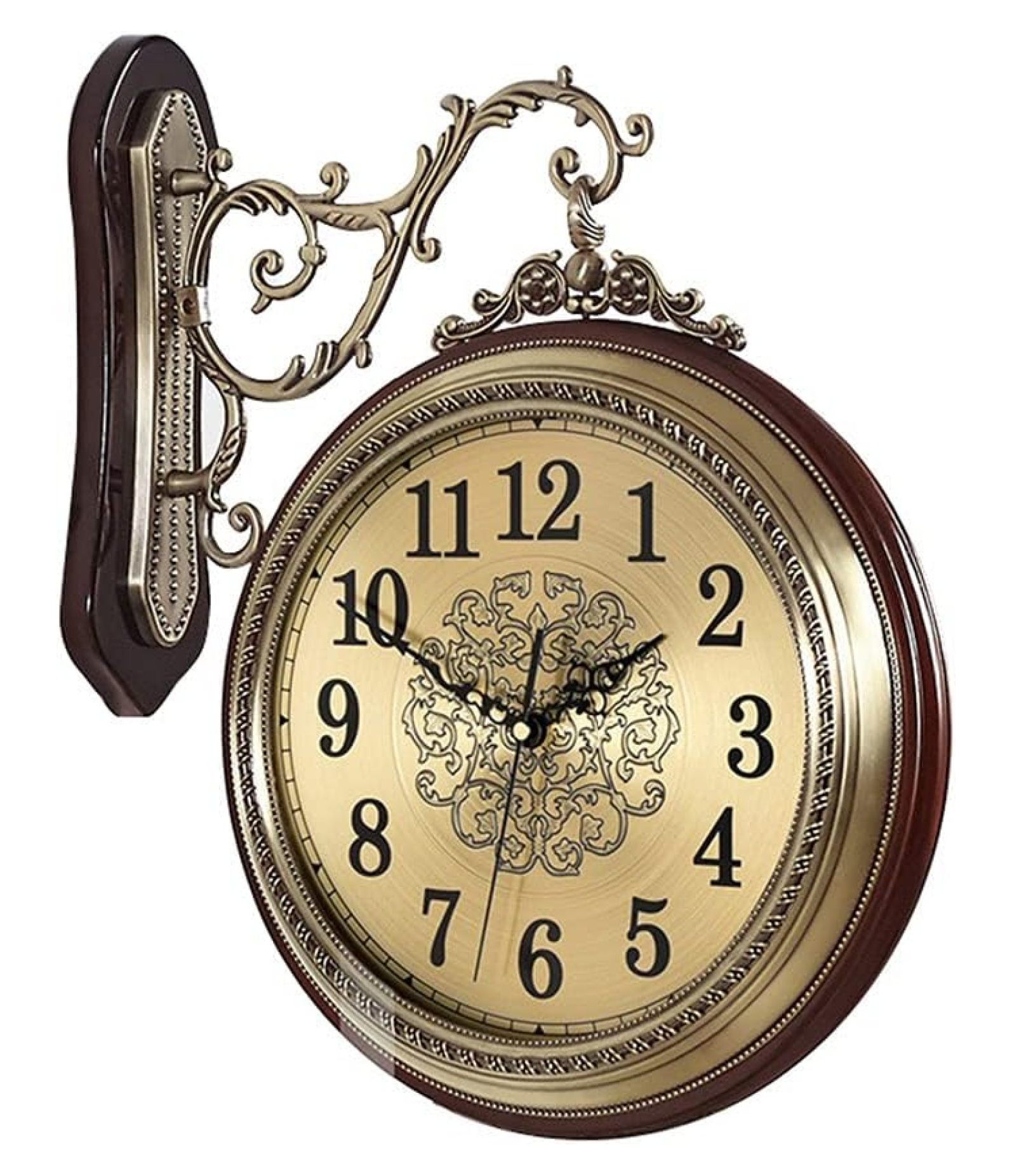 MHSHZLJZK Large Wall Clock Double Sided Clocks,360° Rotating Wall Clock ...