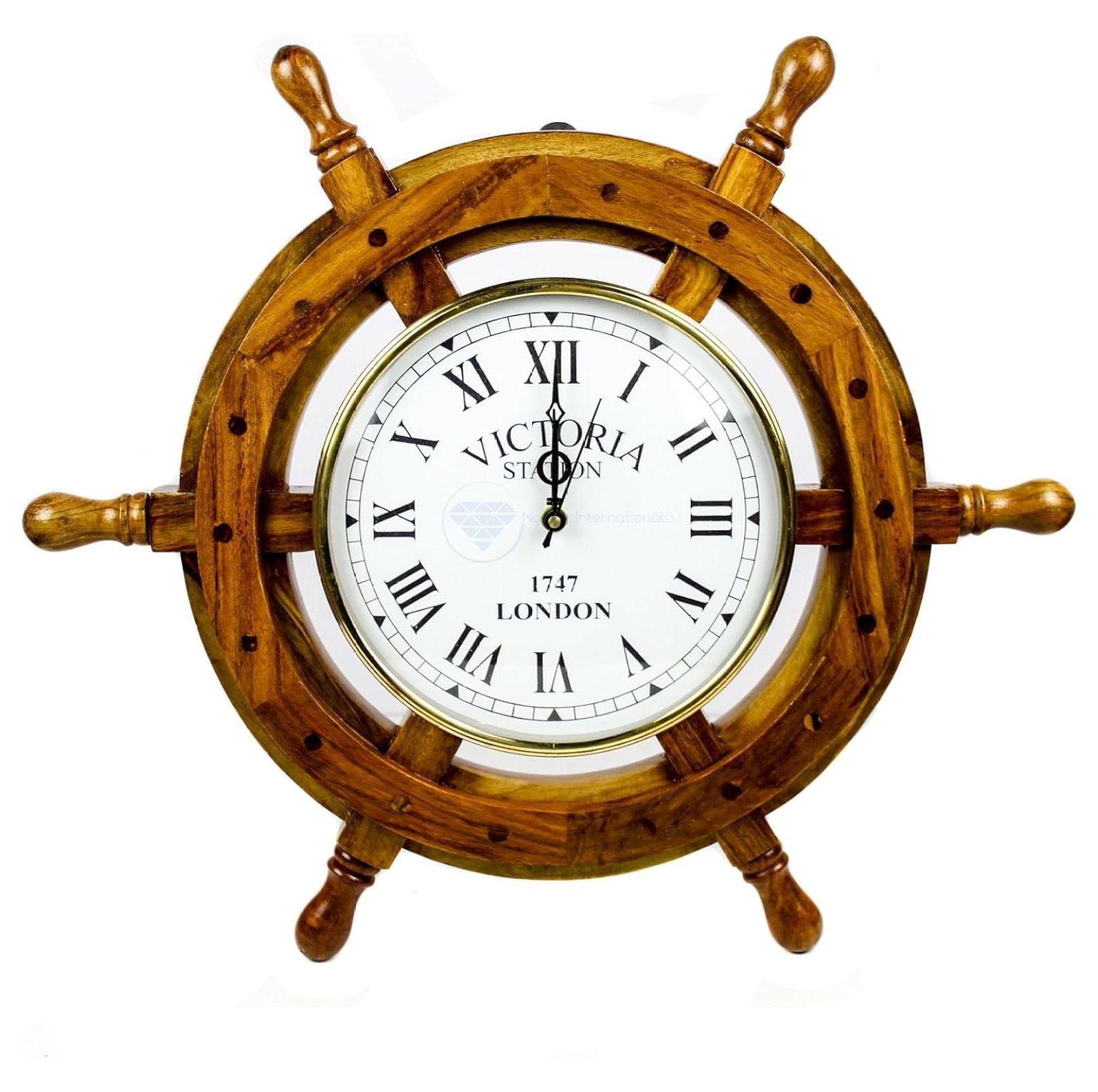 MHSHZLJZK Nautical Handcrafted Wooden Premium Wall Decor Wooden Clock ...