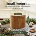 MHSIOAP-Salt Cellar with Lid, Bamboo Salt Container with Magnetic ...