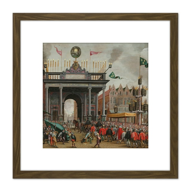 MHVH Joyful Entry Duke Anjou Antwerp 8X8 Inch Square Wooden Framed Wall ...