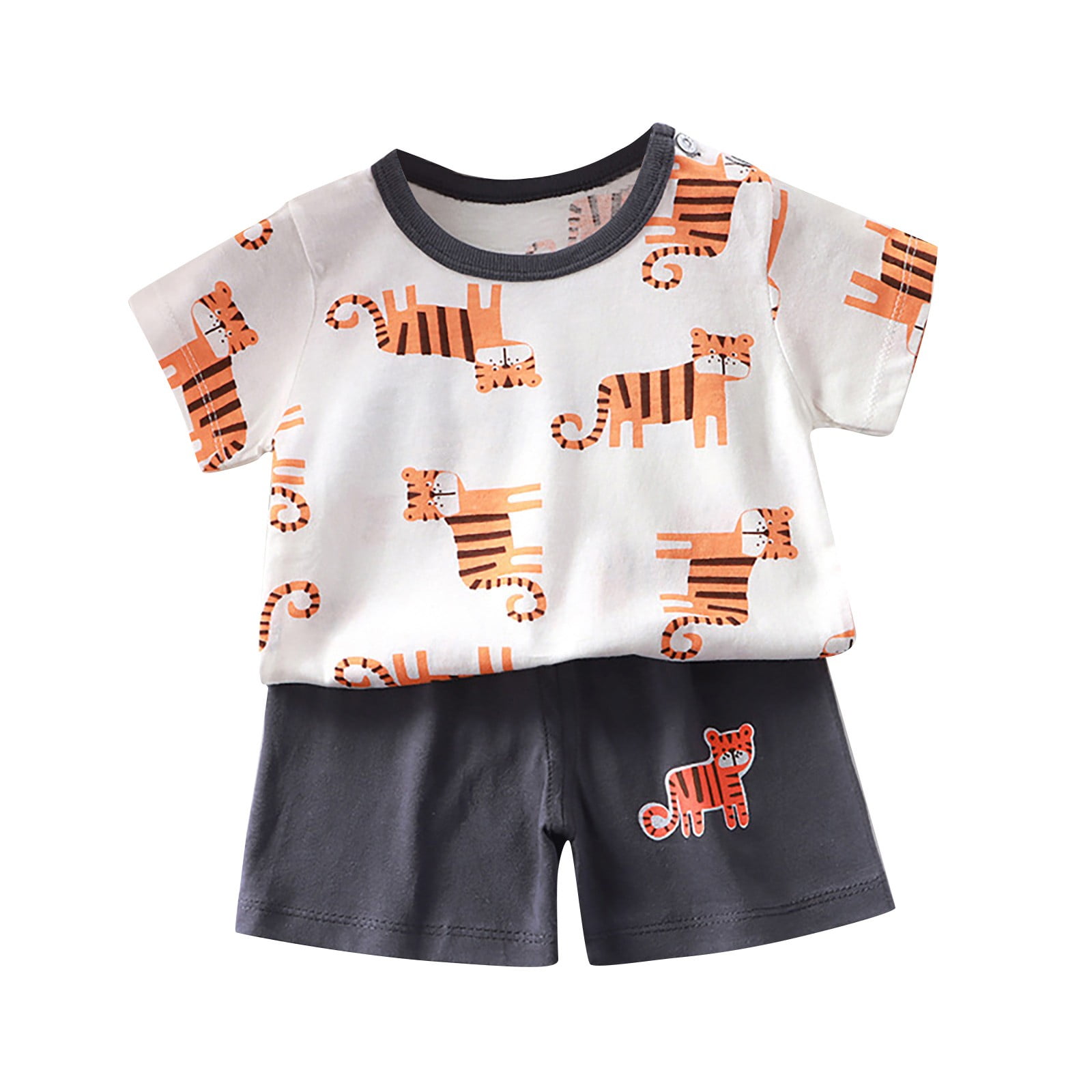 MHZLDYZ 6T Girls Clothes Girls Boys Summer Cartoon Printing Short ...