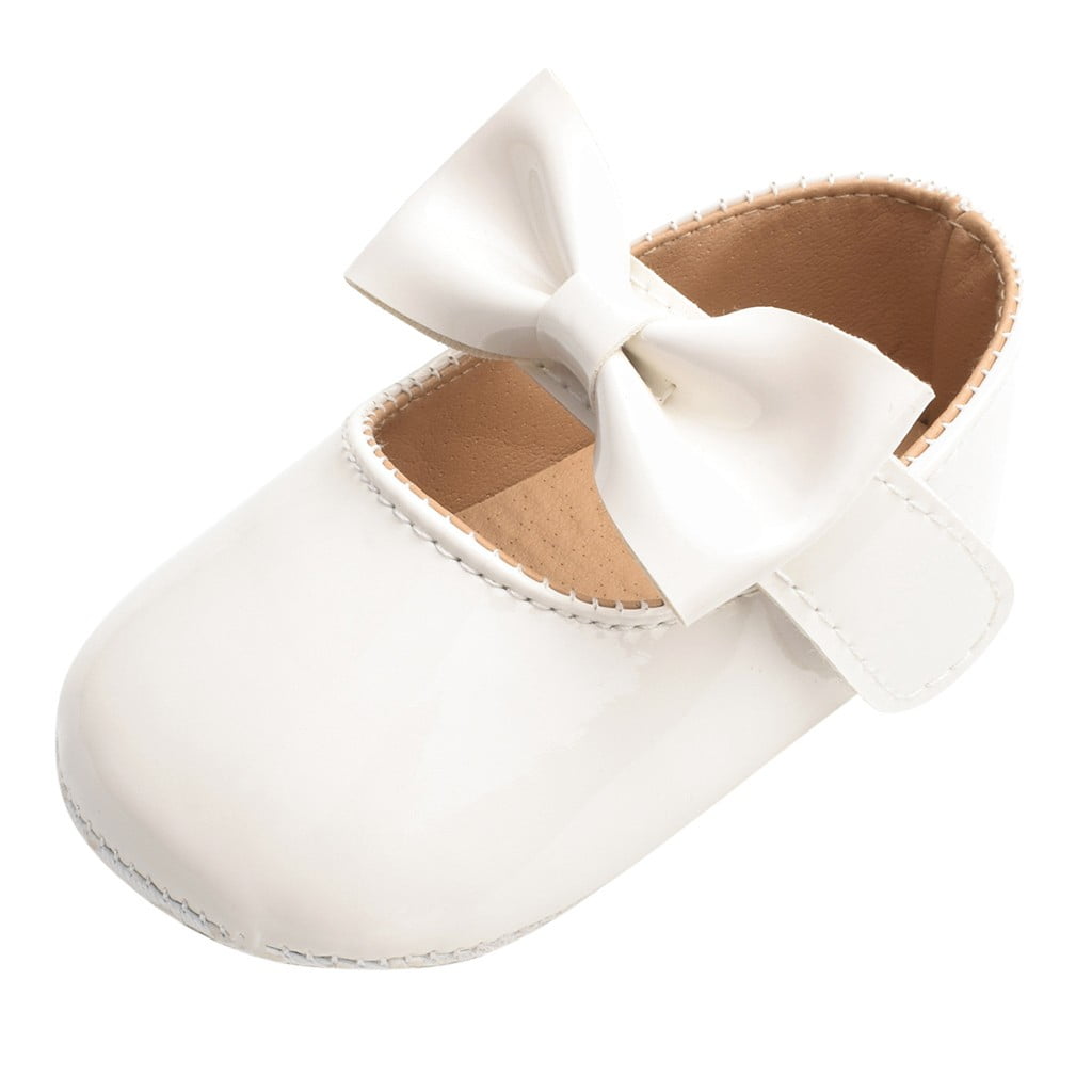 MHZLDYZ Baby Shoes Toddler Kids Baby Girls Patent Leather Cute Bow ...