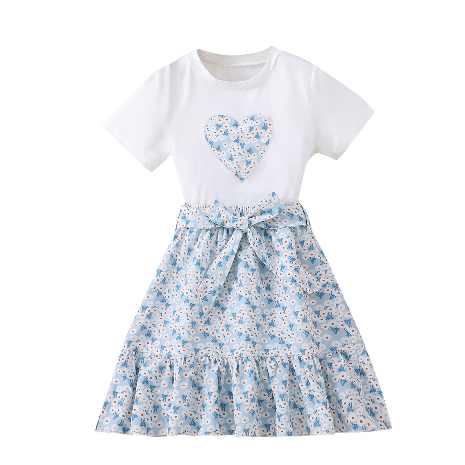 MHZLDYZ Clearance Girls Summer Outfits Size 10-12 Kids Girls Summer ...