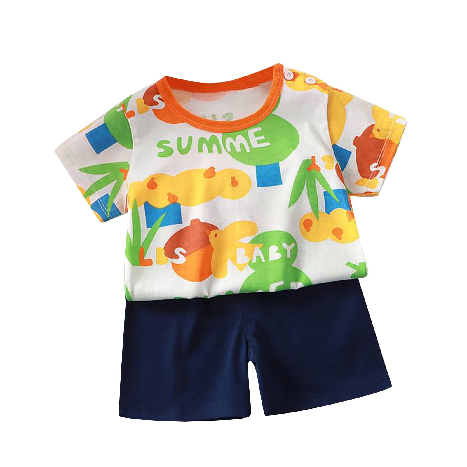 MHZLDYZ Clothes for Girls Girls Boys Summer Cartoon Printing Short ...
