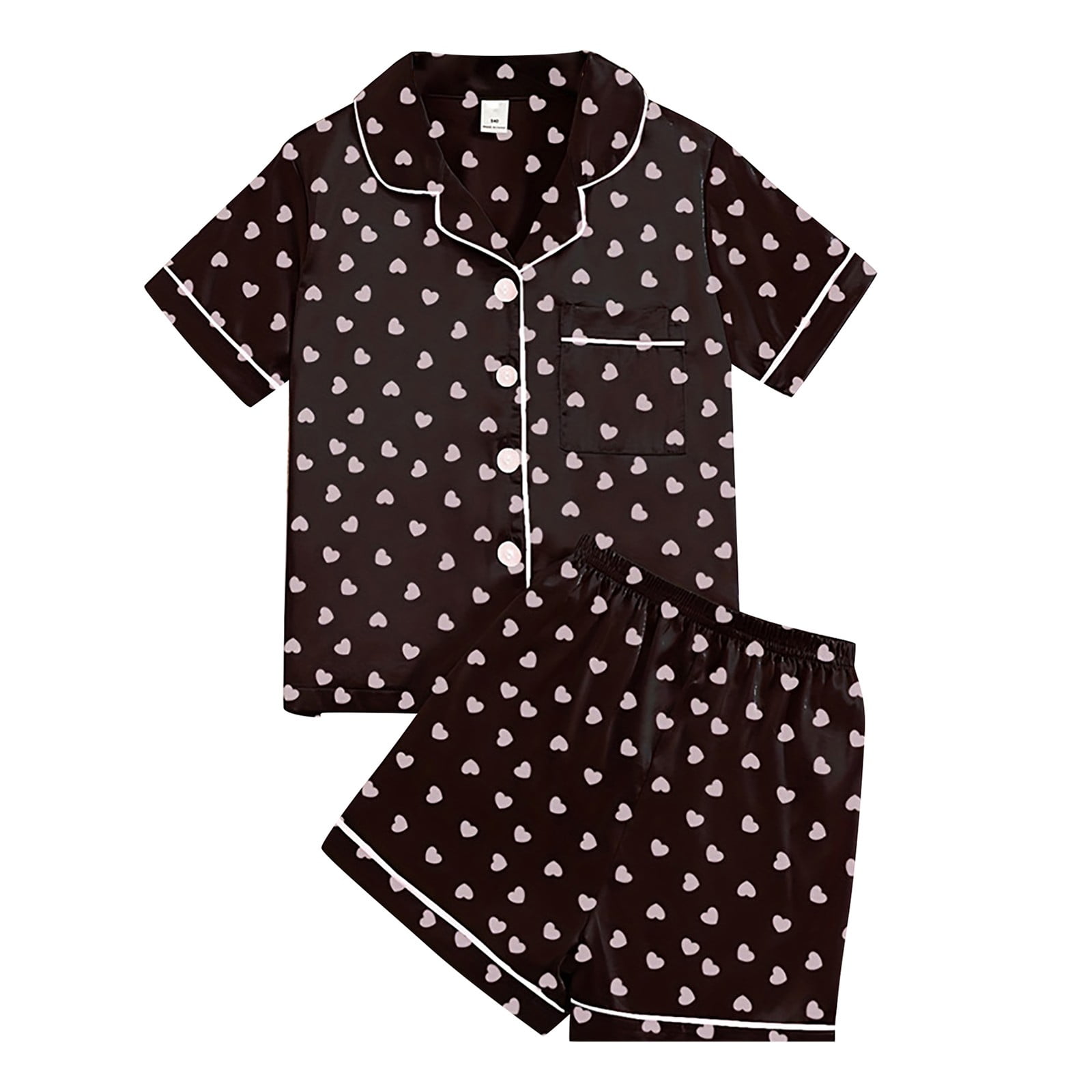 MHZLDYZ Girls Outfits Size 10-12 Girls Summer Love Printed Short Sleeve ...