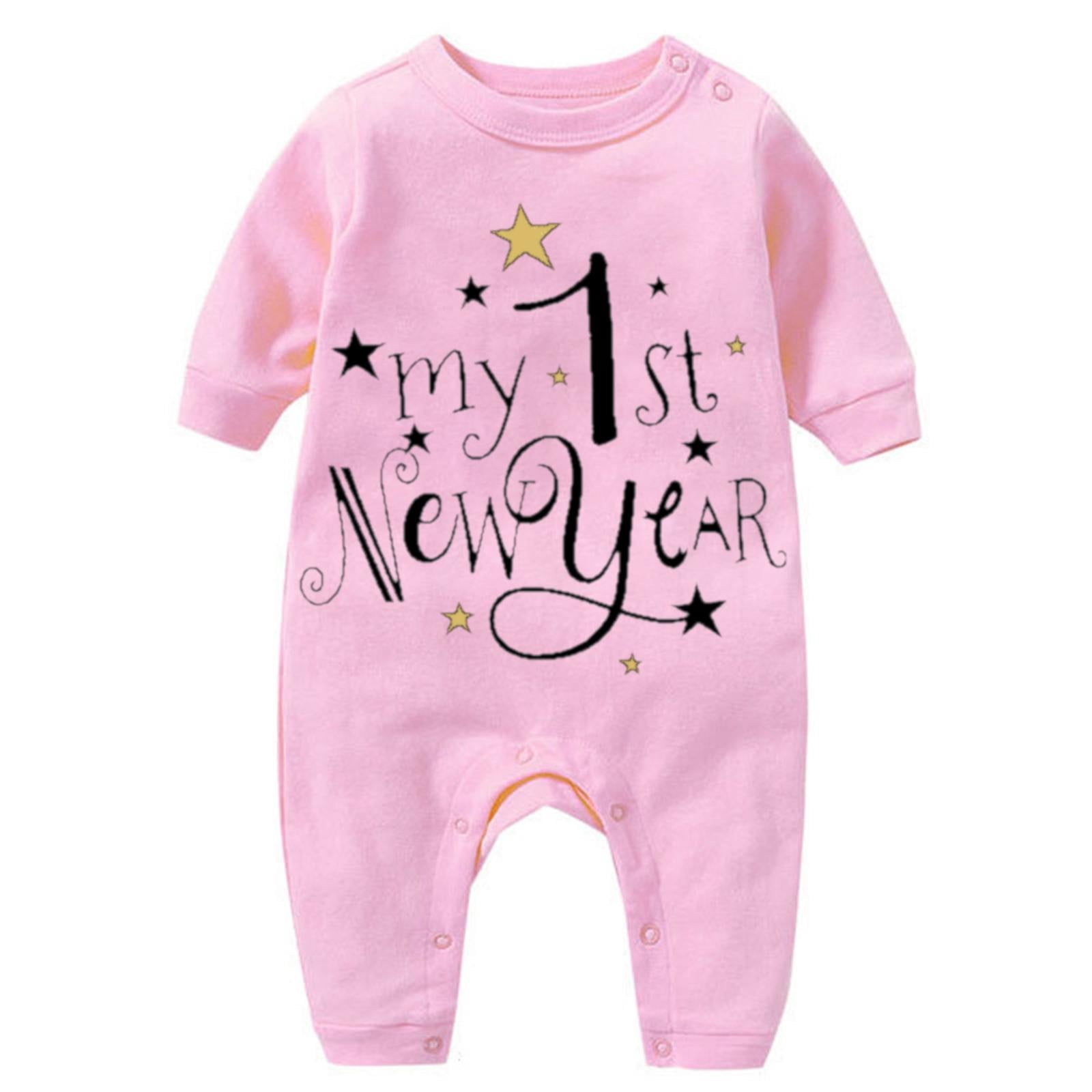 MHZLDYZ New Born Clothes Baby Girl My First New Year Clothes Newborn Infant Baby Boy Girl New ...
