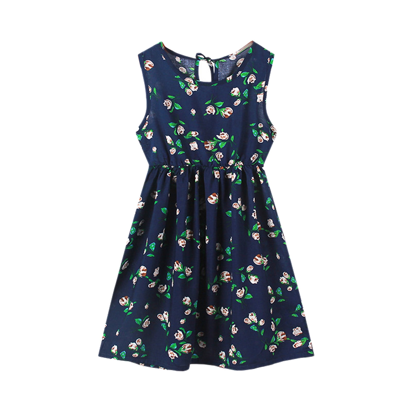 MHZLDYZ Spring Dress Girls Girls Toddler Kids Crew Neck Summer ...