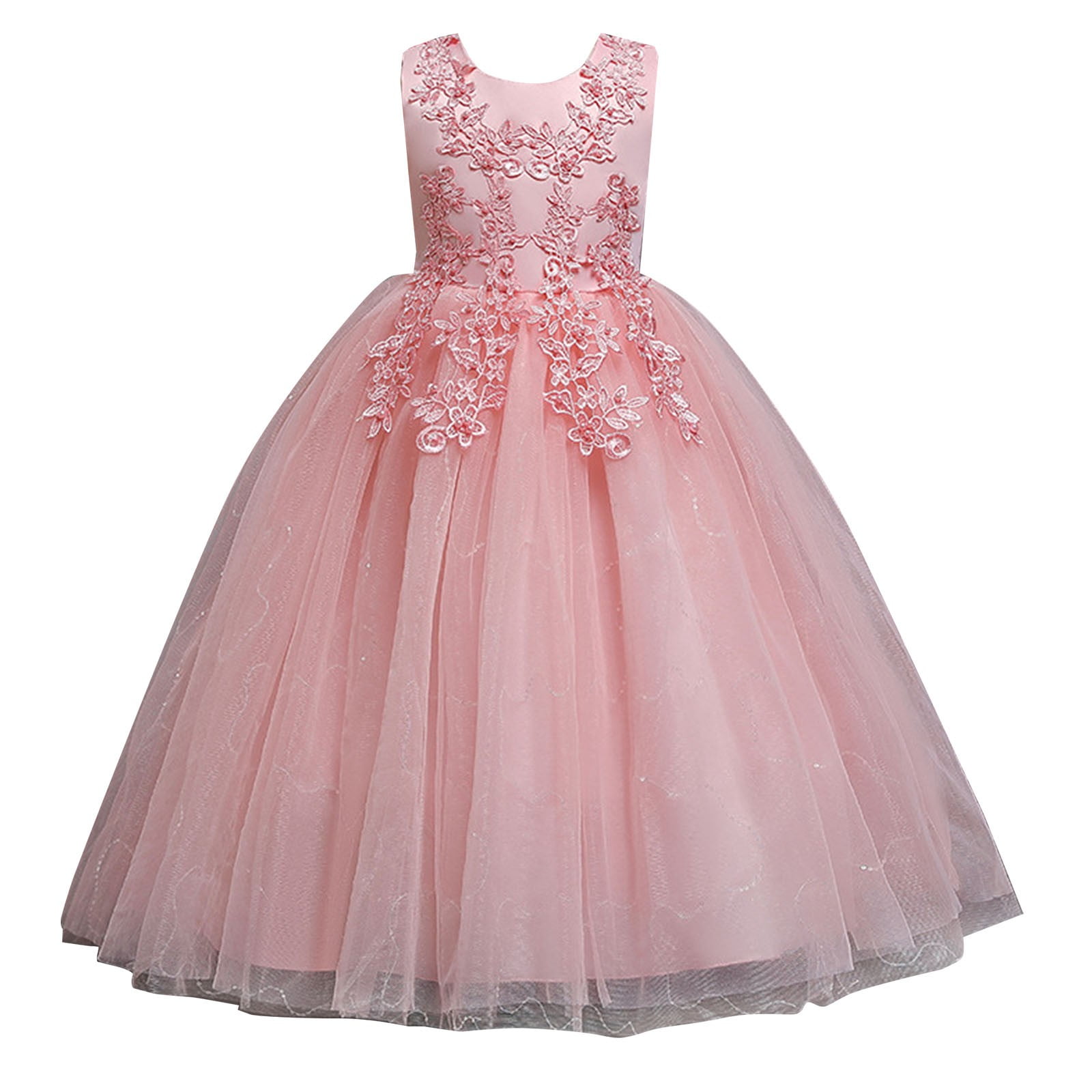 MHZLDYZ Summer Dress for Girls Flowers Little Girls Tulle Lace Wedding ...