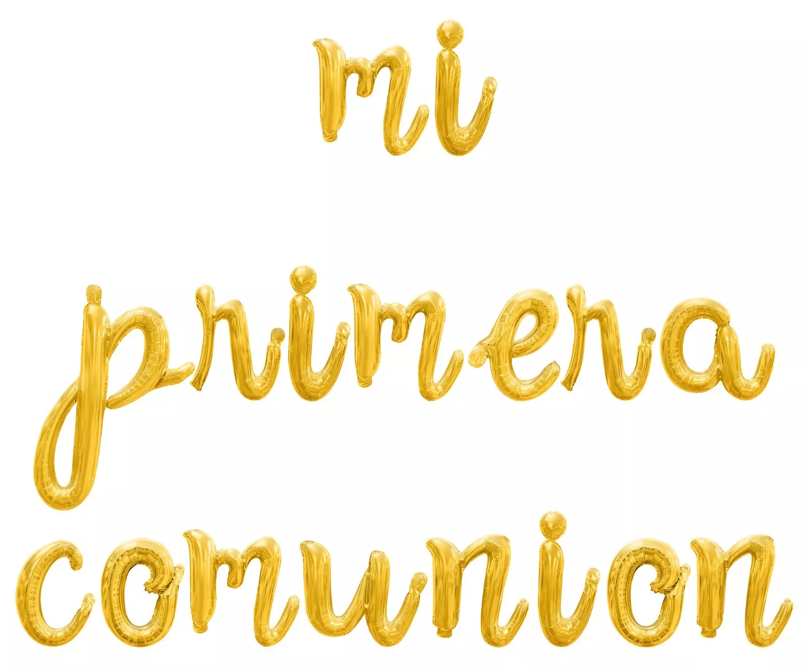 MI PRIMERA COMUNION Cursive Letter Balloon Banner - First Communion ...