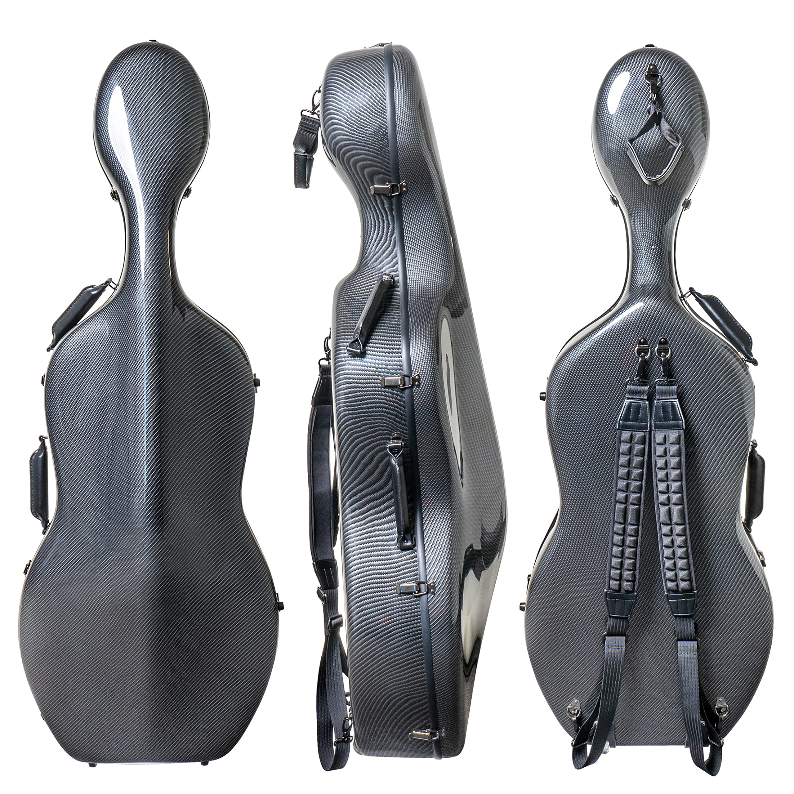 MI&VI CC-8002 6.35lb Ultra Light Carbon Fiber Composite Cello Case ...
