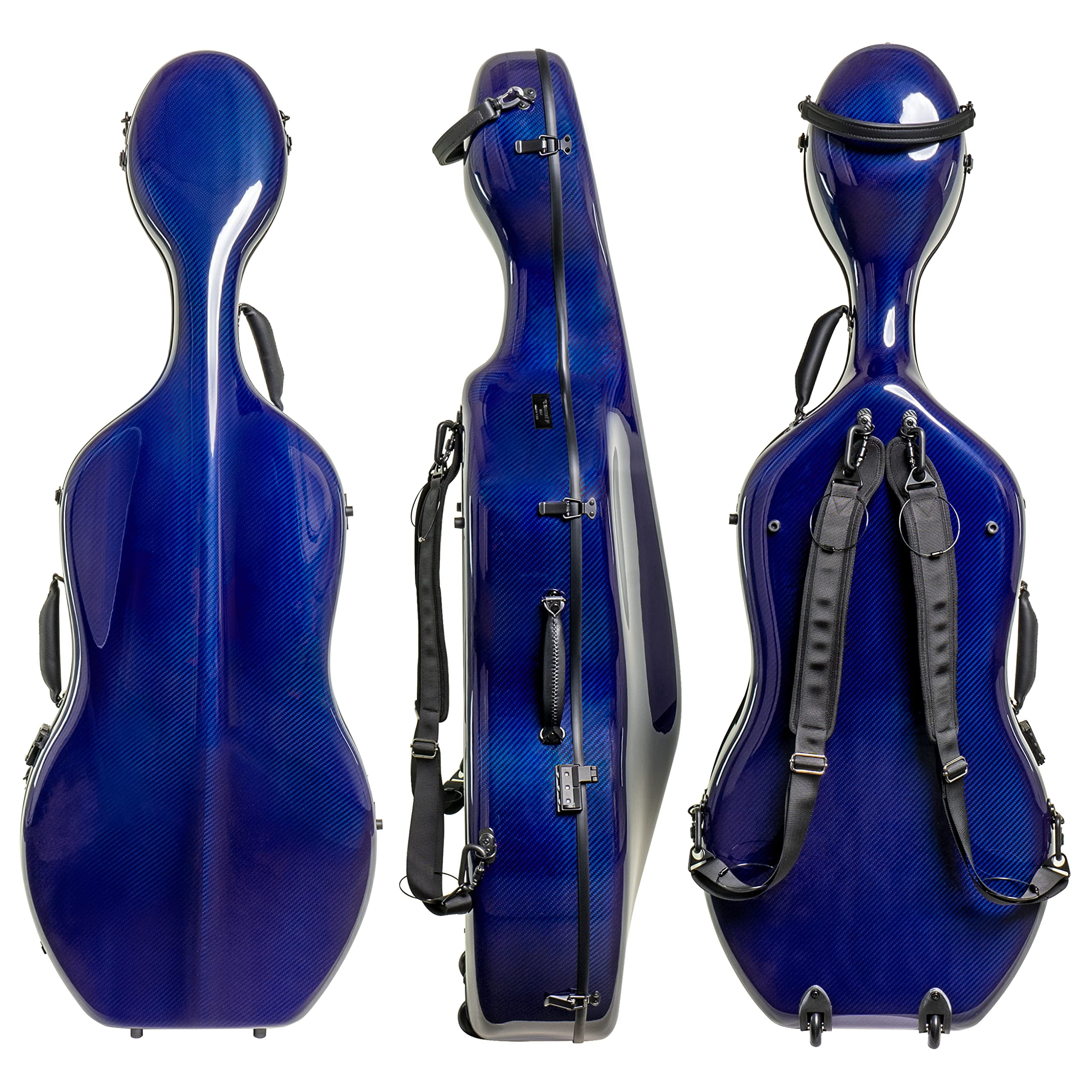 MI&VI CC-9001 Pure 100% Carbon Fiber Cello Case (Full Size) 4/4 with ...