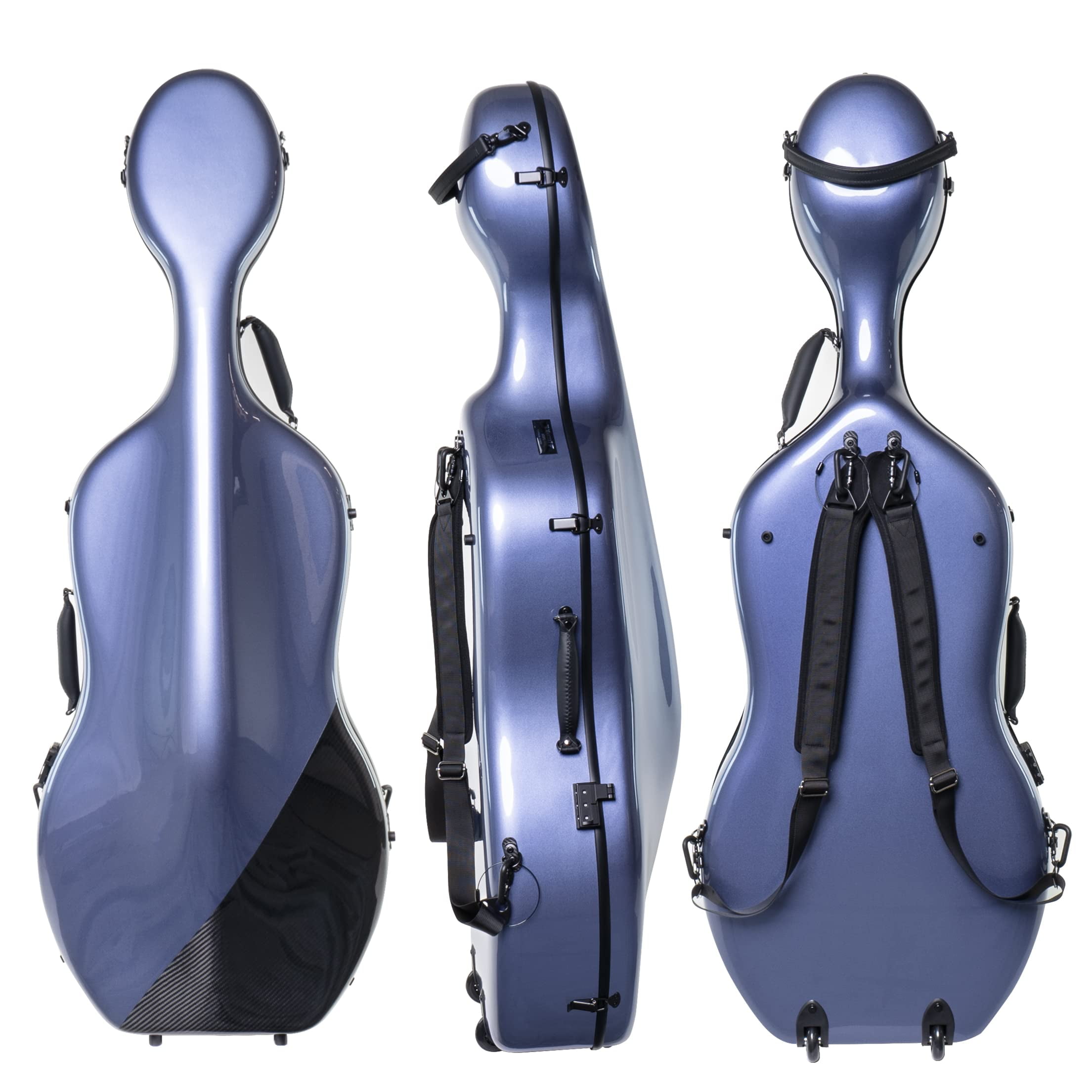 MI&VI CC-9001 Pure 100% Carbon Fiber Cello Case (Full Size) 4/4 with ...