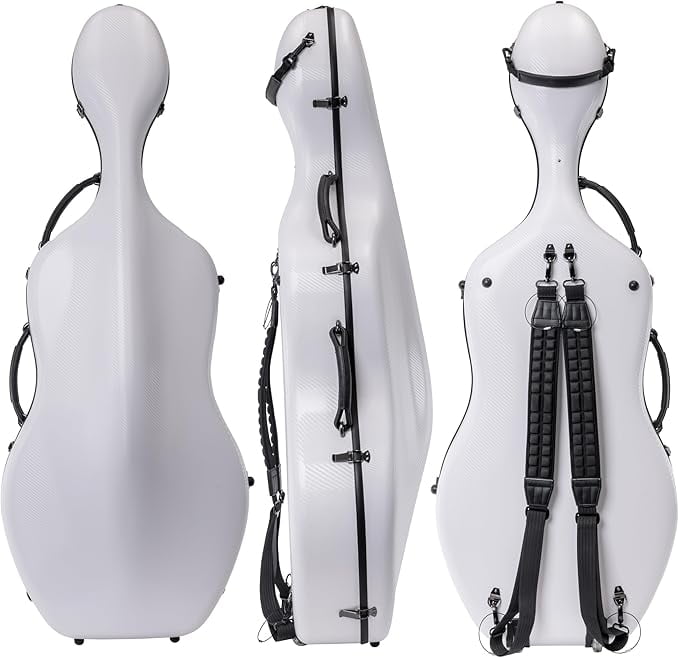 MI&VI CP-7006 Pure Poly Carbon Fiber Cello Case 4/4 Hard Shell 10lb ...