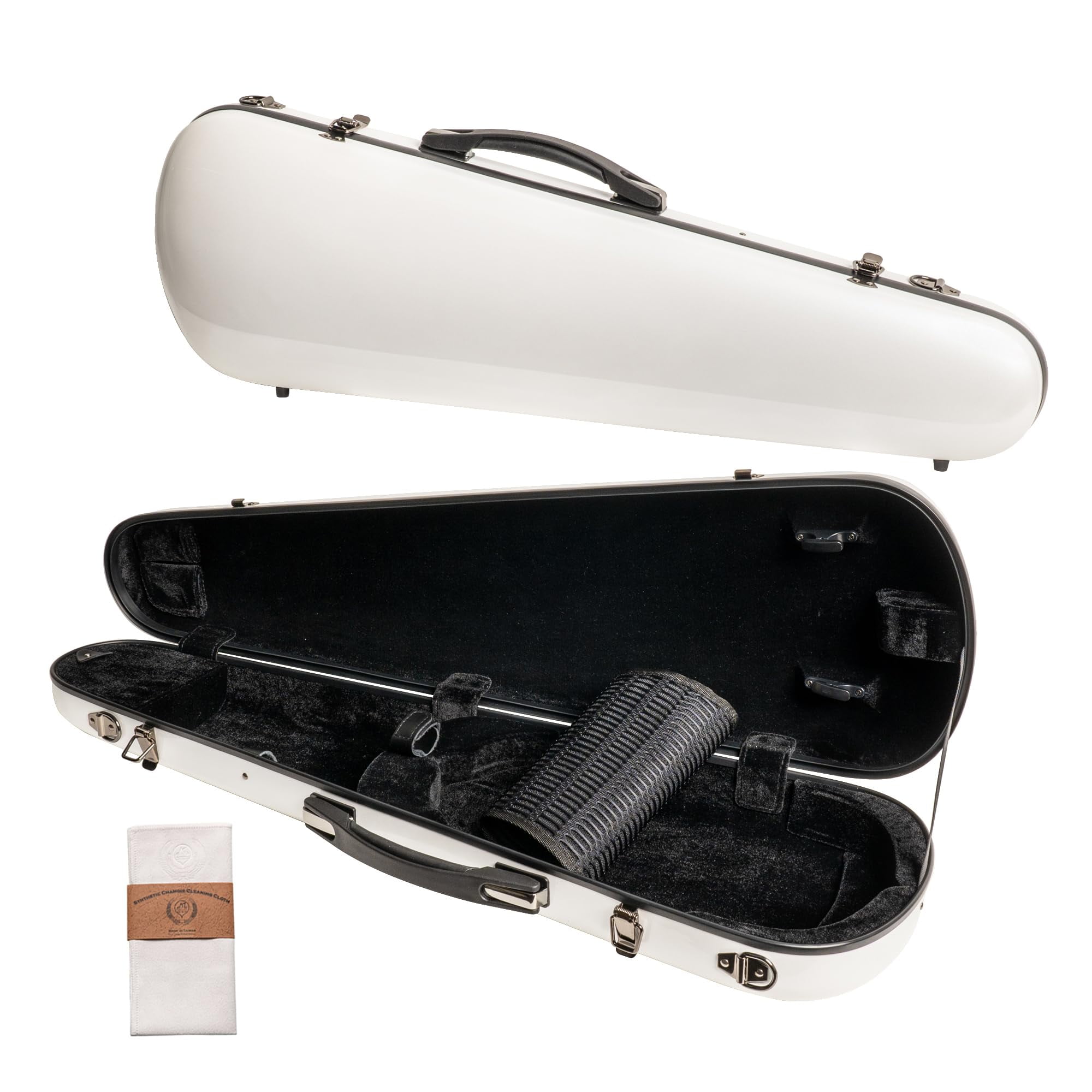 MI&VI NG-7002SCC Classic Hard-Shell Fiberglass Shaped Violin Case 4/4 ...