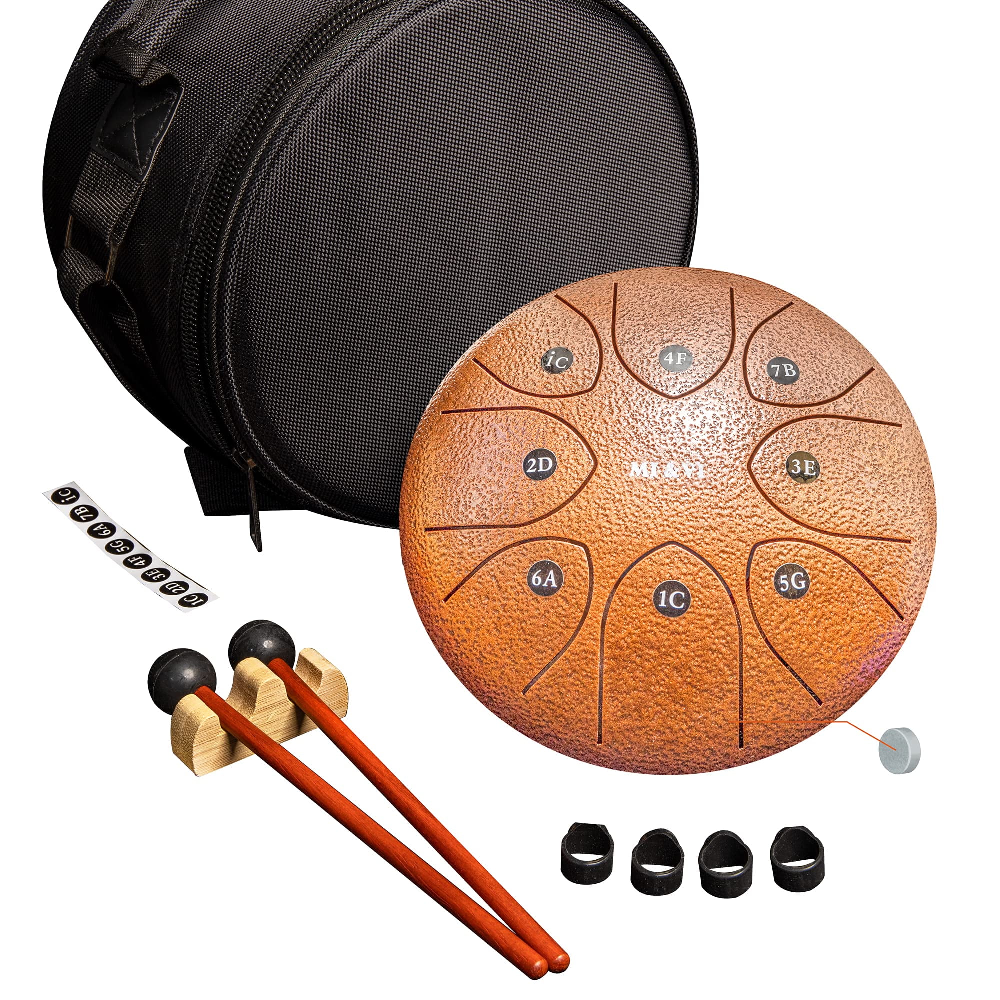 MI&VI Ocean Rain Drum for Outside Garden (8 Notes 8 Inches) with ...