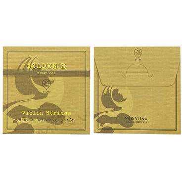 Stravilio 3/4 and 4/4 Violin Strings, Steel Core, Bronze-Silver Wound ...