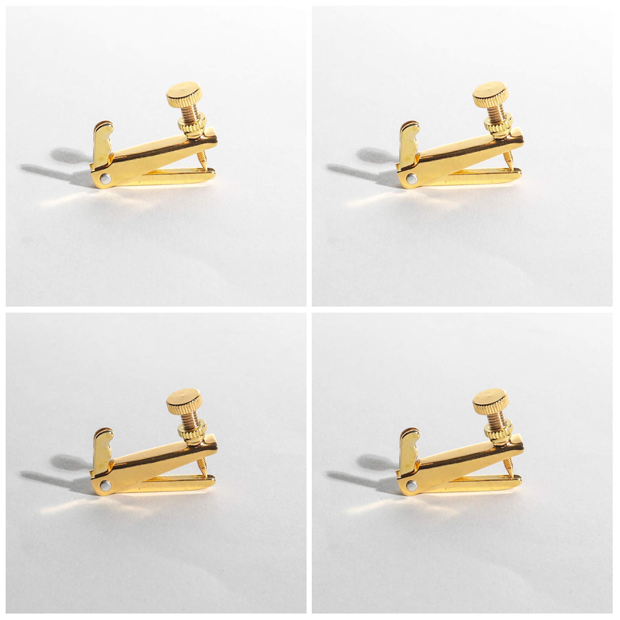 MI&VI Violin Fine Tuners - Stainless Steel Adjusters, Gold, 4Pcs (3/4-4 ...