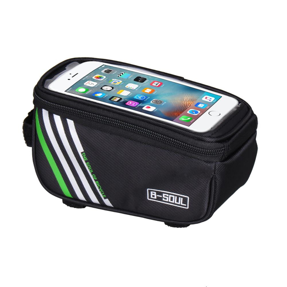 MI-YUKI Bicycle Cycling Bike Frame Front Tube Waterproof Mobile Phone Bag 5.0inch - Walmart.com