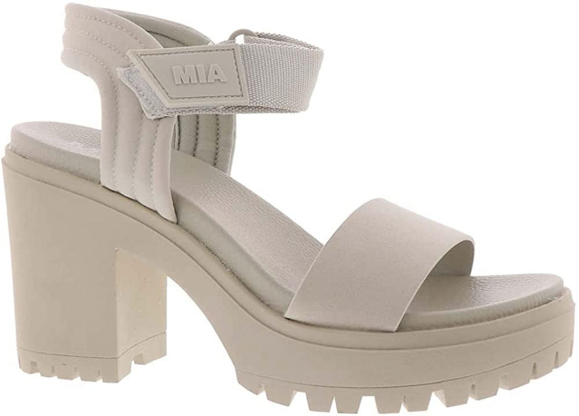 MIA GIRL Women's Lug Sole Mid-Heel Sandals, Sizes 6-10 - Walmart.com