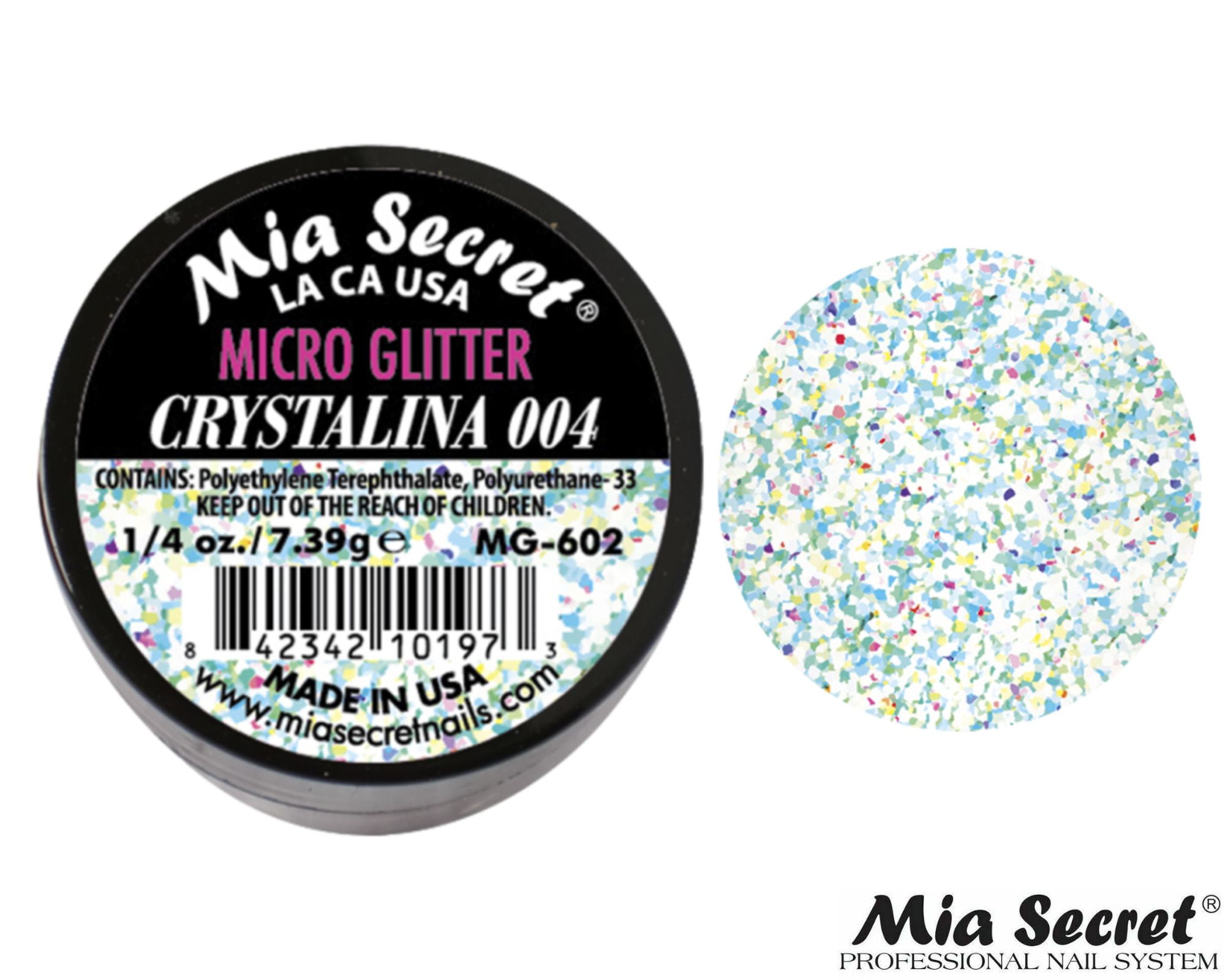 MIA SECRET Mia Secret Nail art powder MICRO GLITTER- Crystalina ...