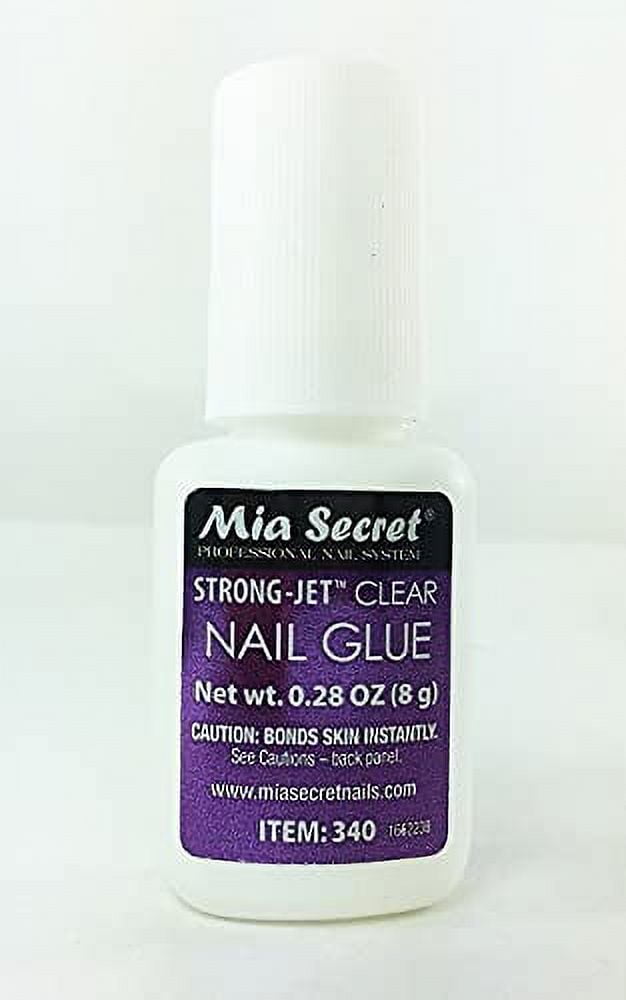Mia Secret, Nail Glue, Strong-Jet 0.28OZ, Clear, Fast-Drying - Walmart.com