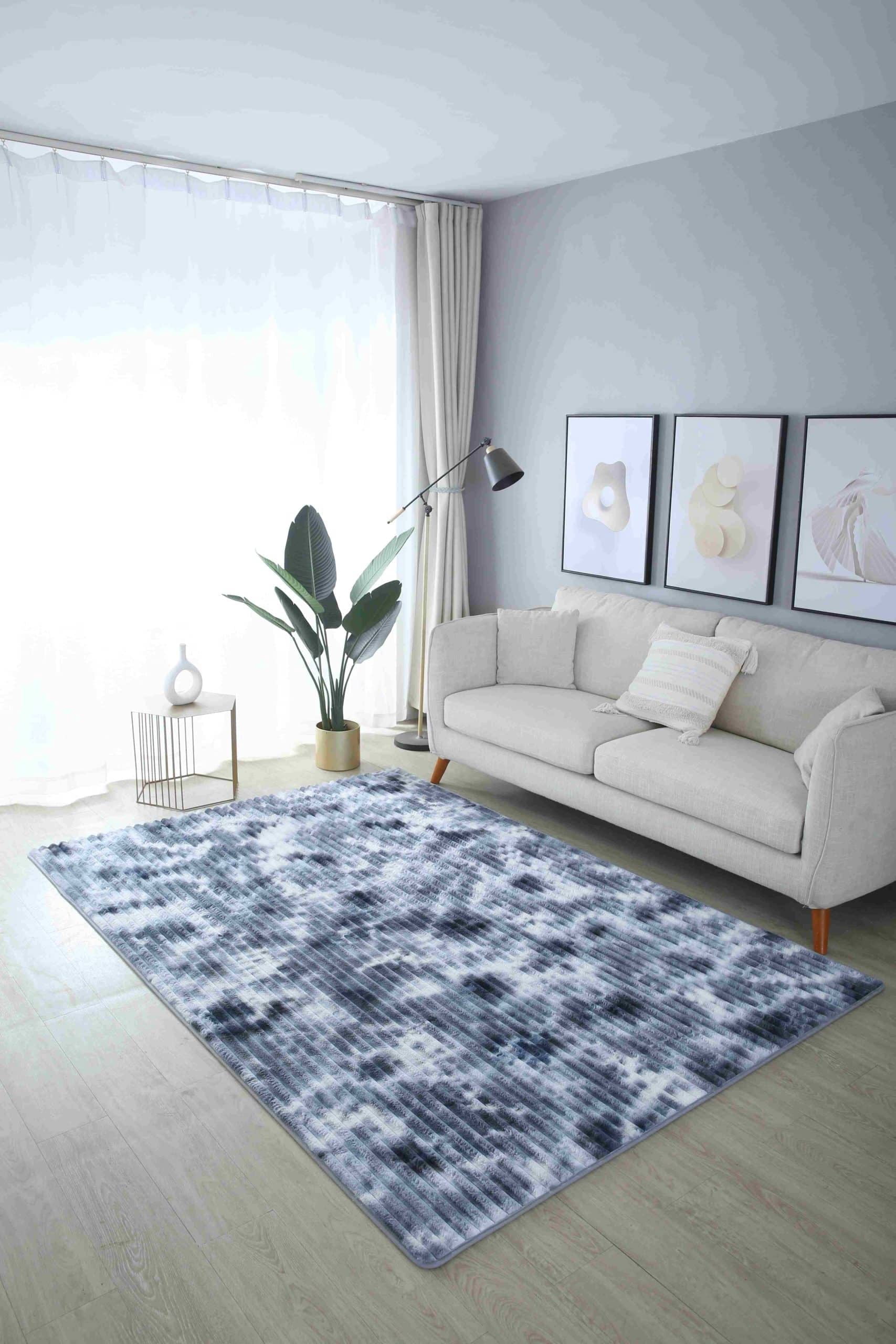 Modern Shaggy Abstract Geometric Rug for Living Room Bedroom (5'2"x7'5 ...