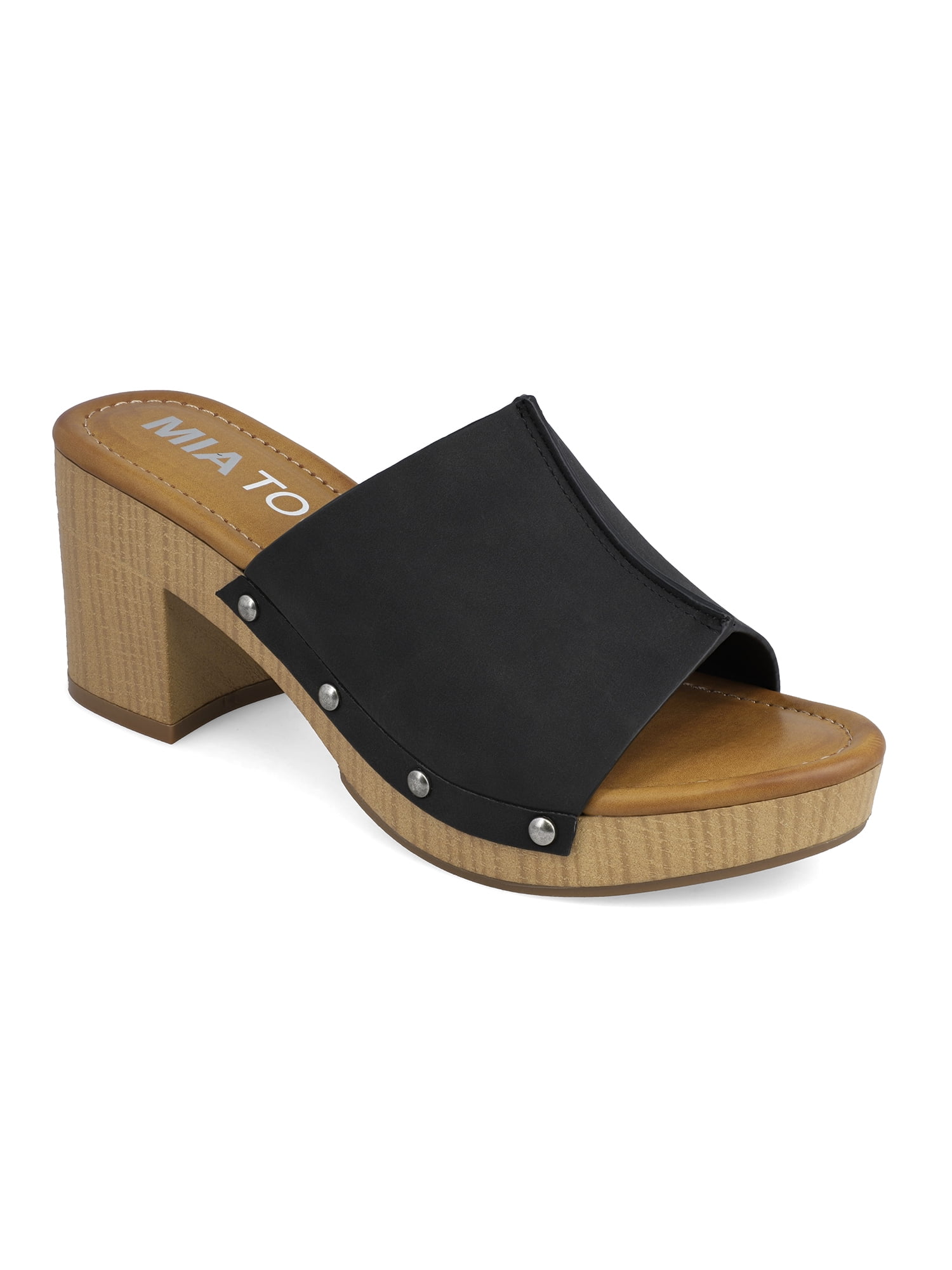MIA Too Women's Anka Heeled Slide On Clog - Walmart.com
