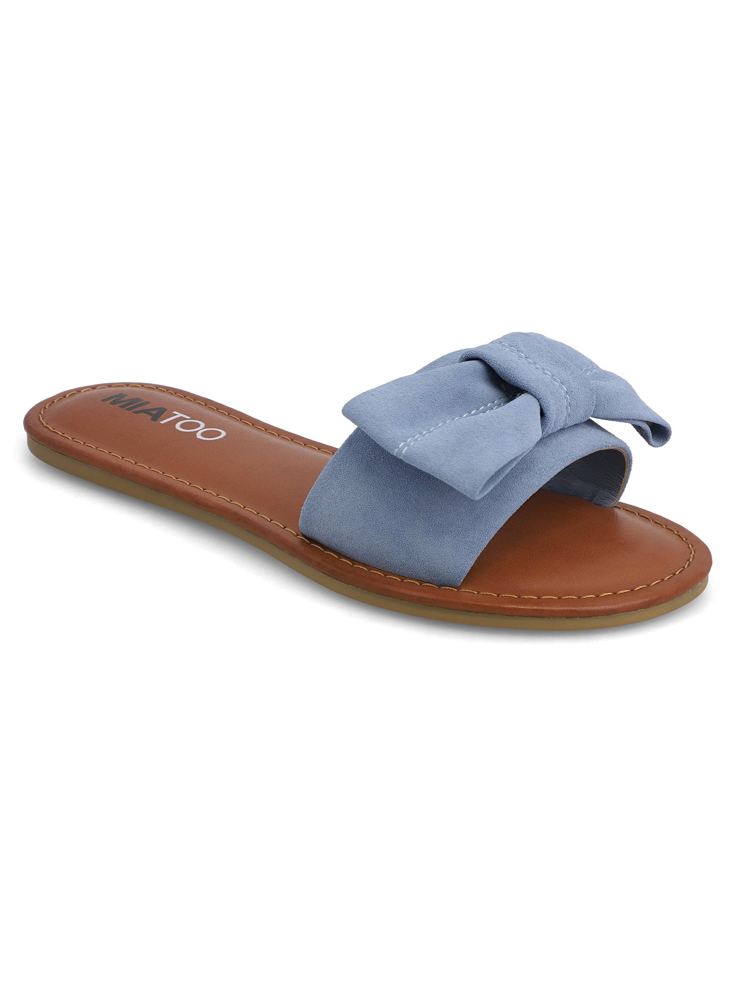 MIA TOO Women's Blonddie Flat Bow Slide Sandal - Walmart.com