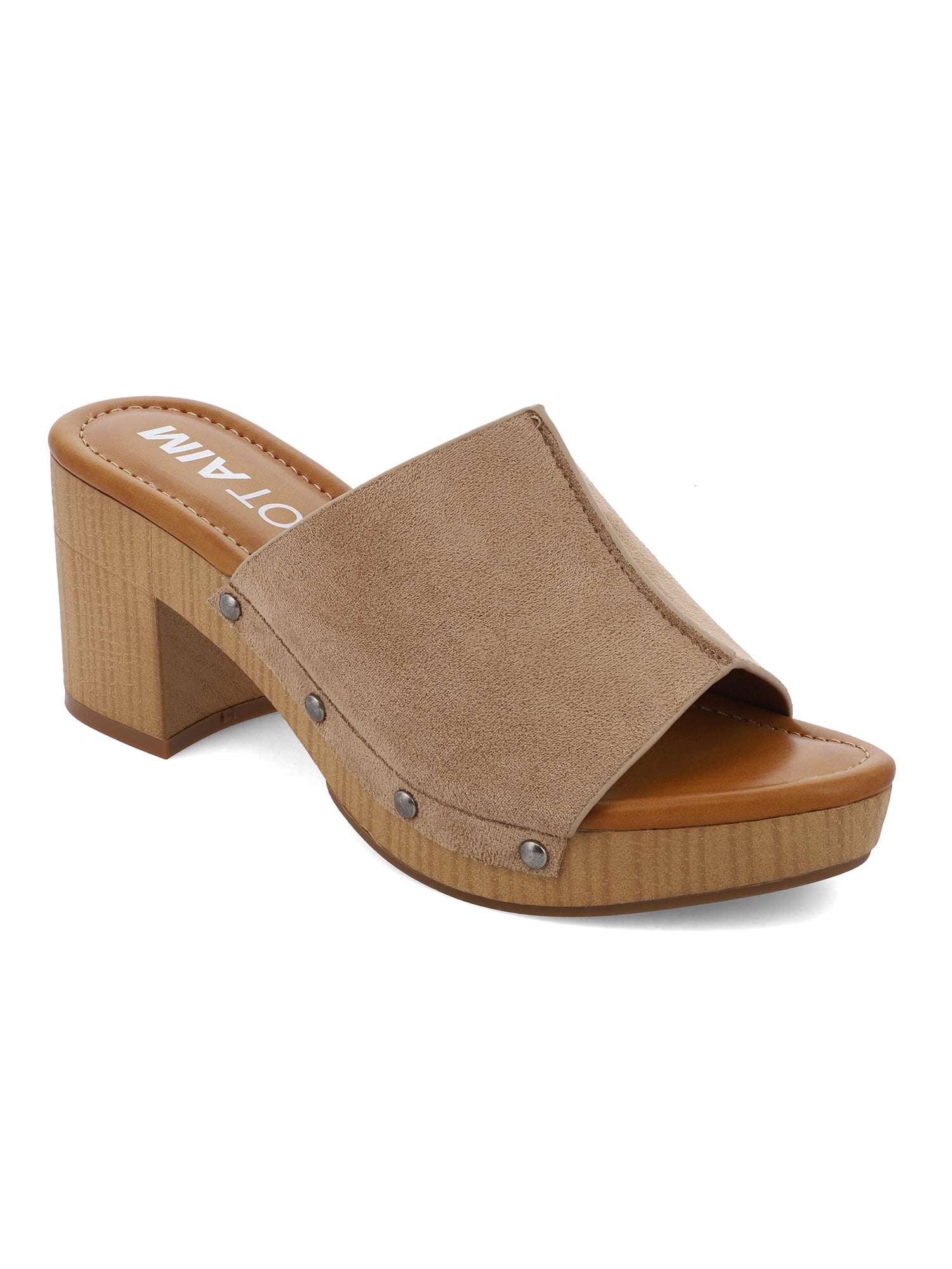 MIA Too Women's Anka Heeled Slide On Clog - Walmart.com