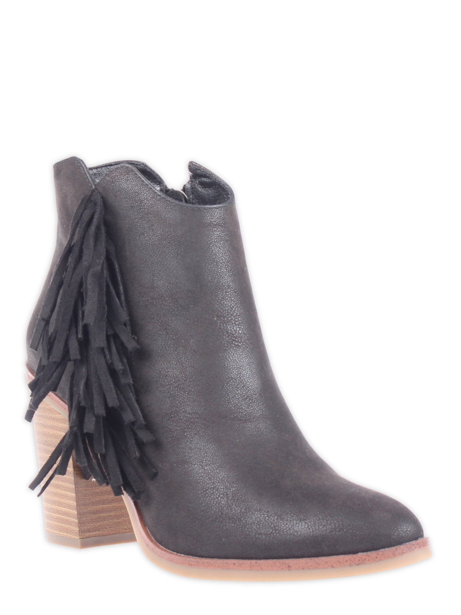 MIA GIRL Women's Avril Fringe Booties - Walmart.com