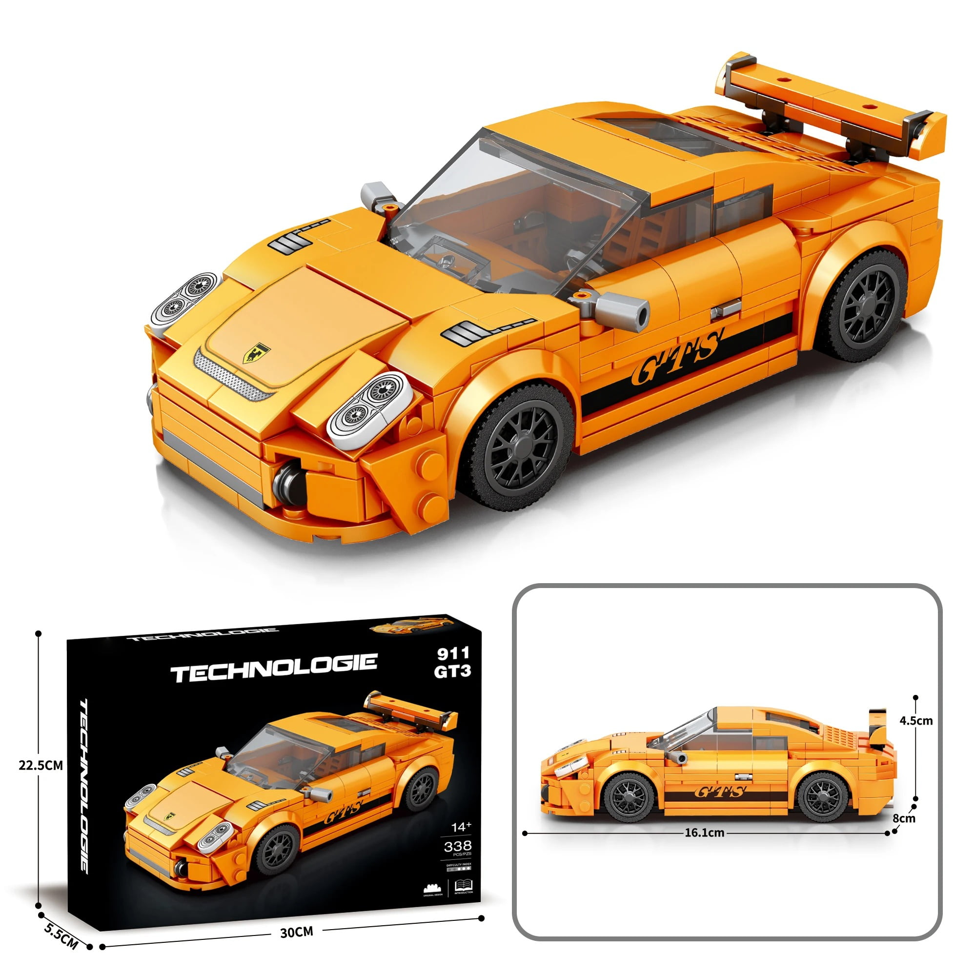 MIADEAL Porsche 911 GT3 Building Blocks Model Kit - Walmart.com