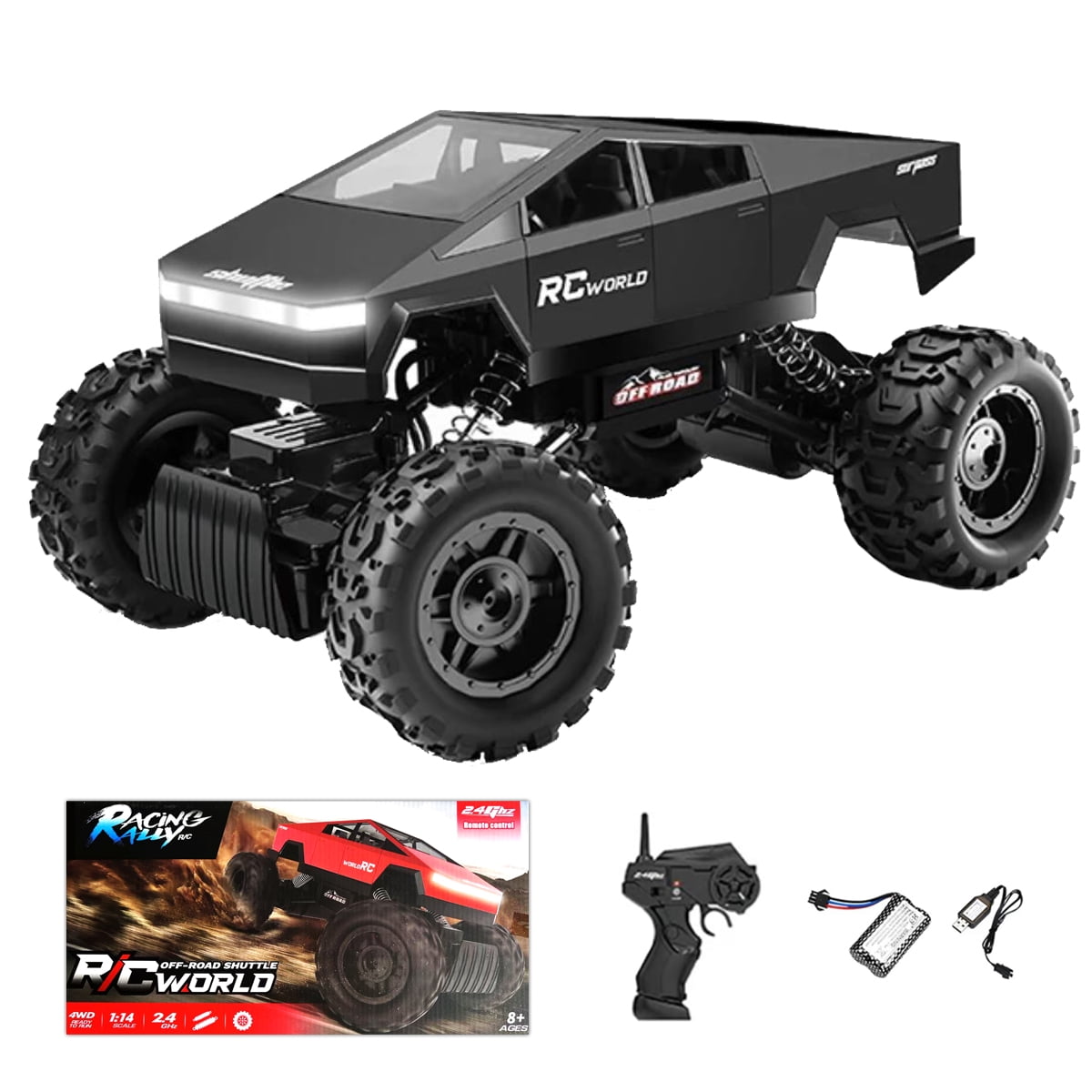 MIADEAL Tesla Monster Truck RC Remote Control Vehicle, 1:14 Scale ...