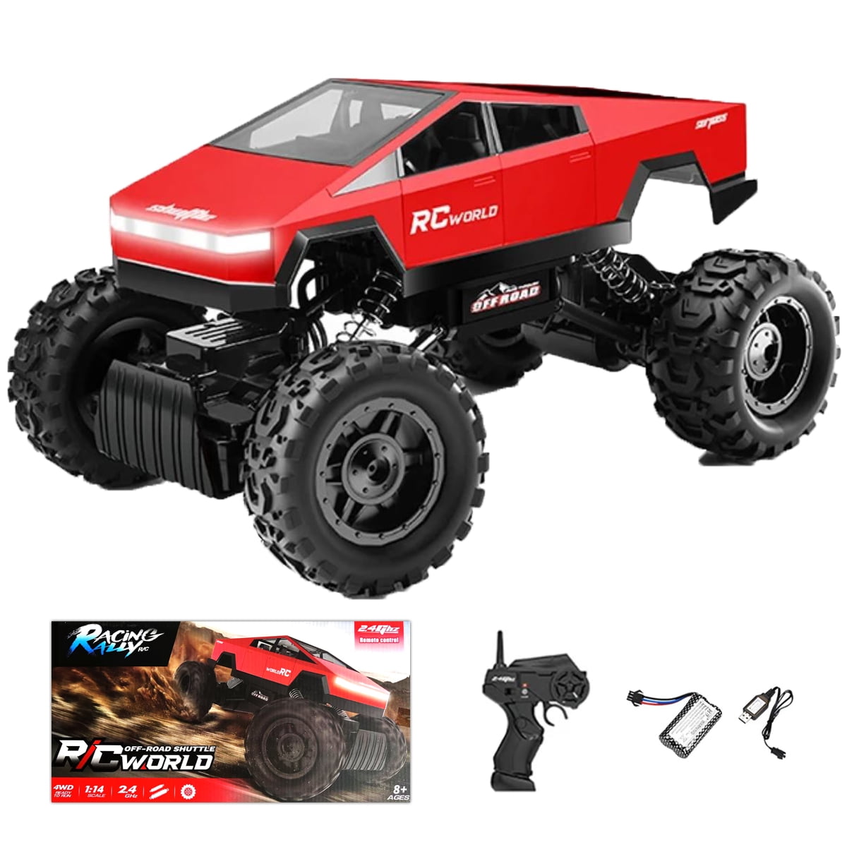 MIADEAL Tesla Monster Truck RC Remote Control Vehicle, 1:14 Scale ...
