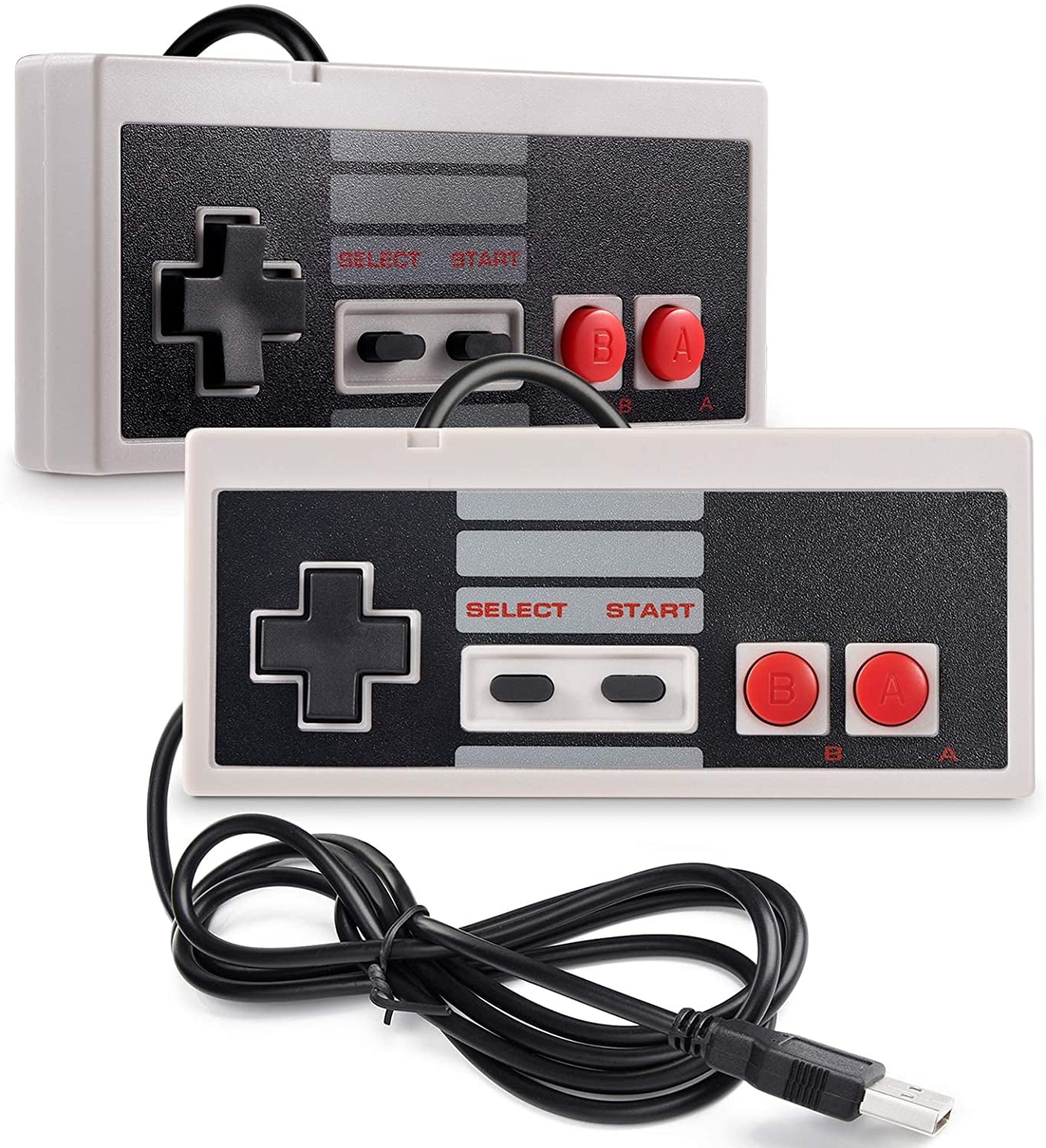 Miadore 2 Pack Classic NES Gaming USB Controller, Wired Gamepad for PC ...