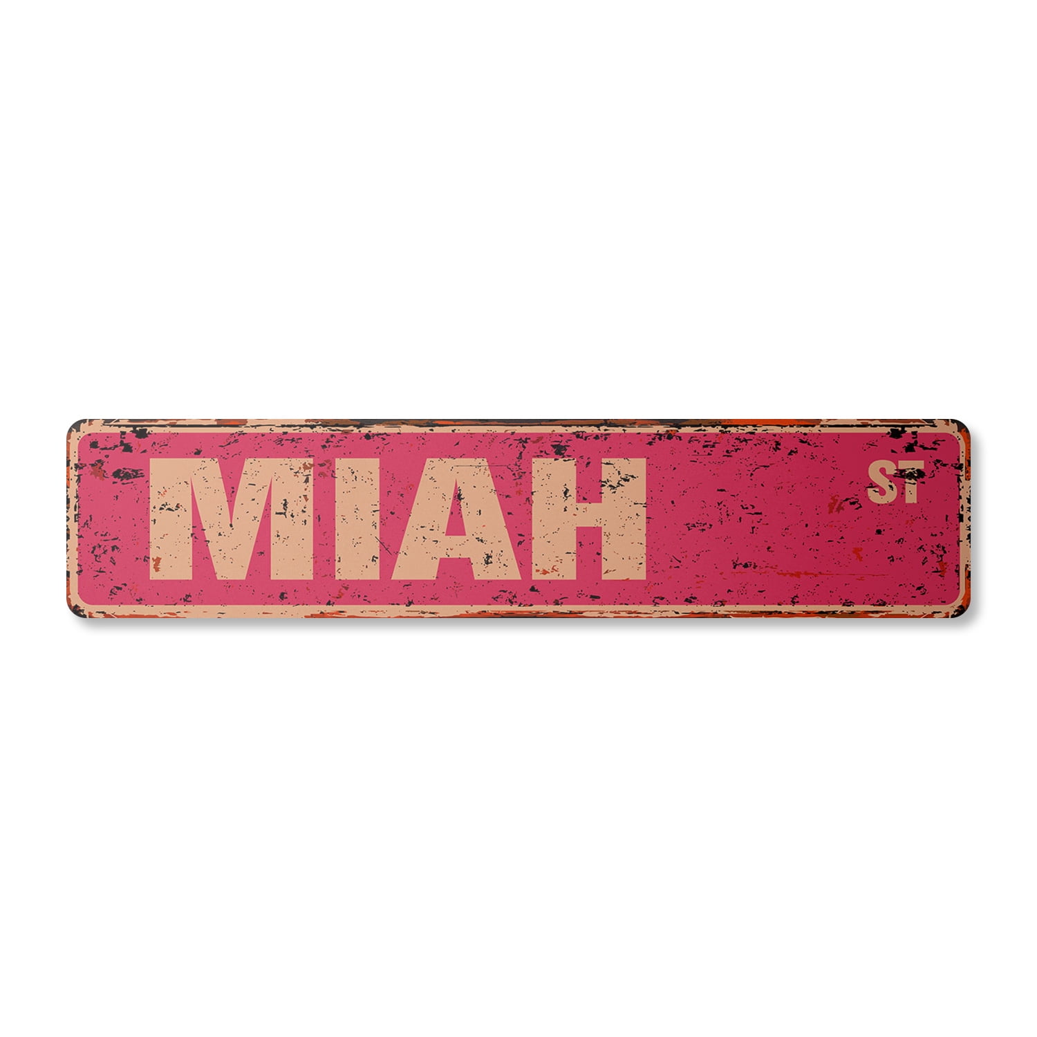 MIAH Vintage Plastic Street Sign Childrens Name Room Sign | Indoor ...
