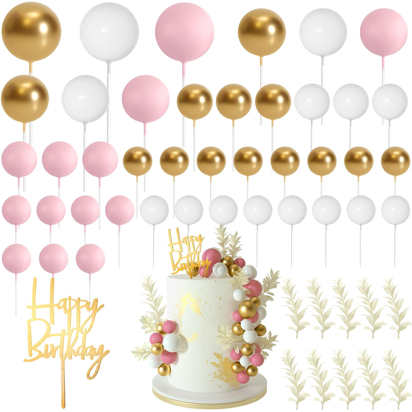 MIAHART Ball CakeTRDN Toppers Boho Grass Cake Topper Ball Cake Insert ...