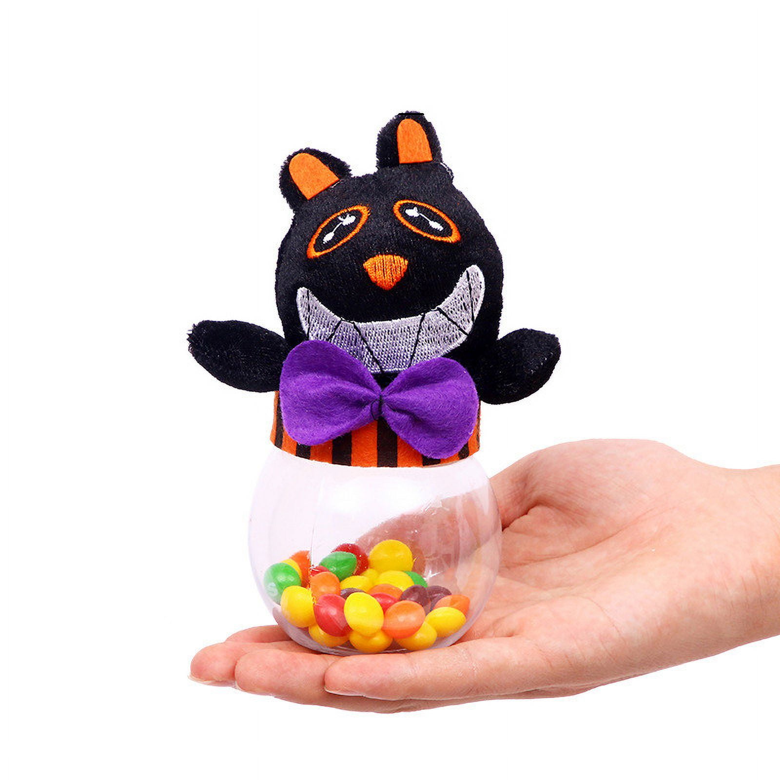 MIAOMIAOCC Halloween Candy Jar Plastic Candy Box with Cute Doll Design ...
