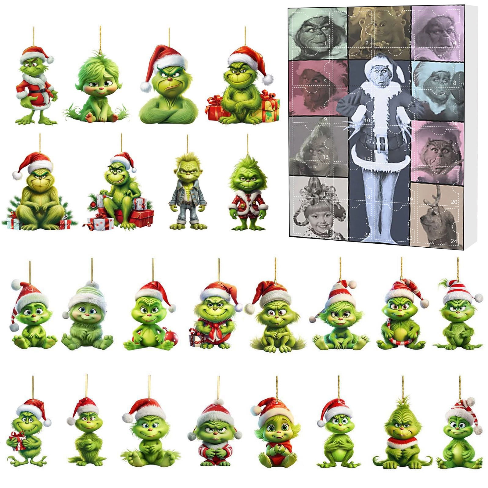 MIARHB Grinch Christmas Advent Calendar 2024, Kids Holiday Grinch ...