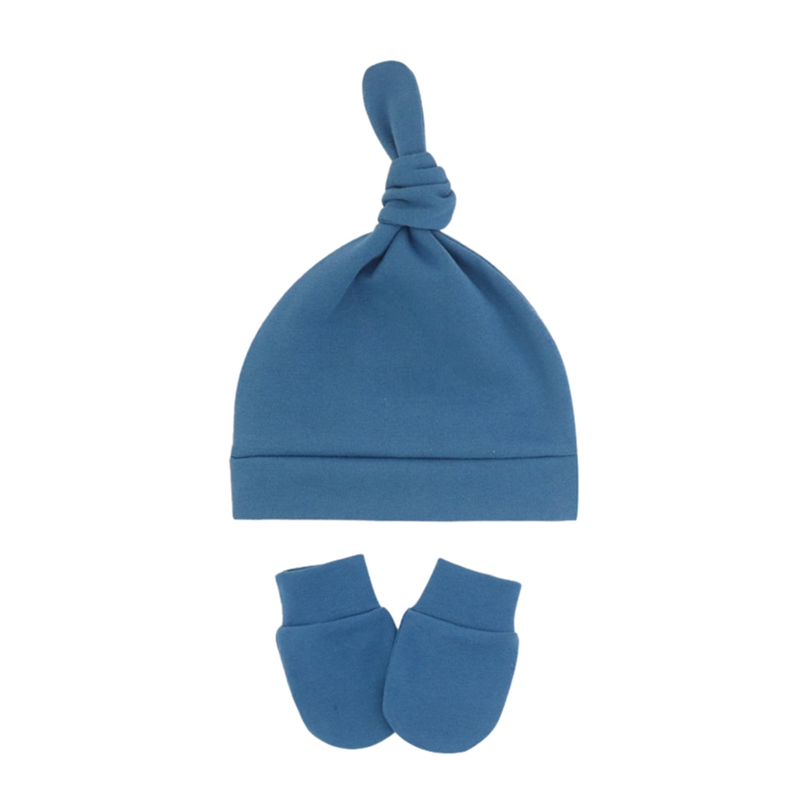 MIASHUI Baby Pacifier Hat Mittens Set Newborn Thin Cotton Beanie Tail ...