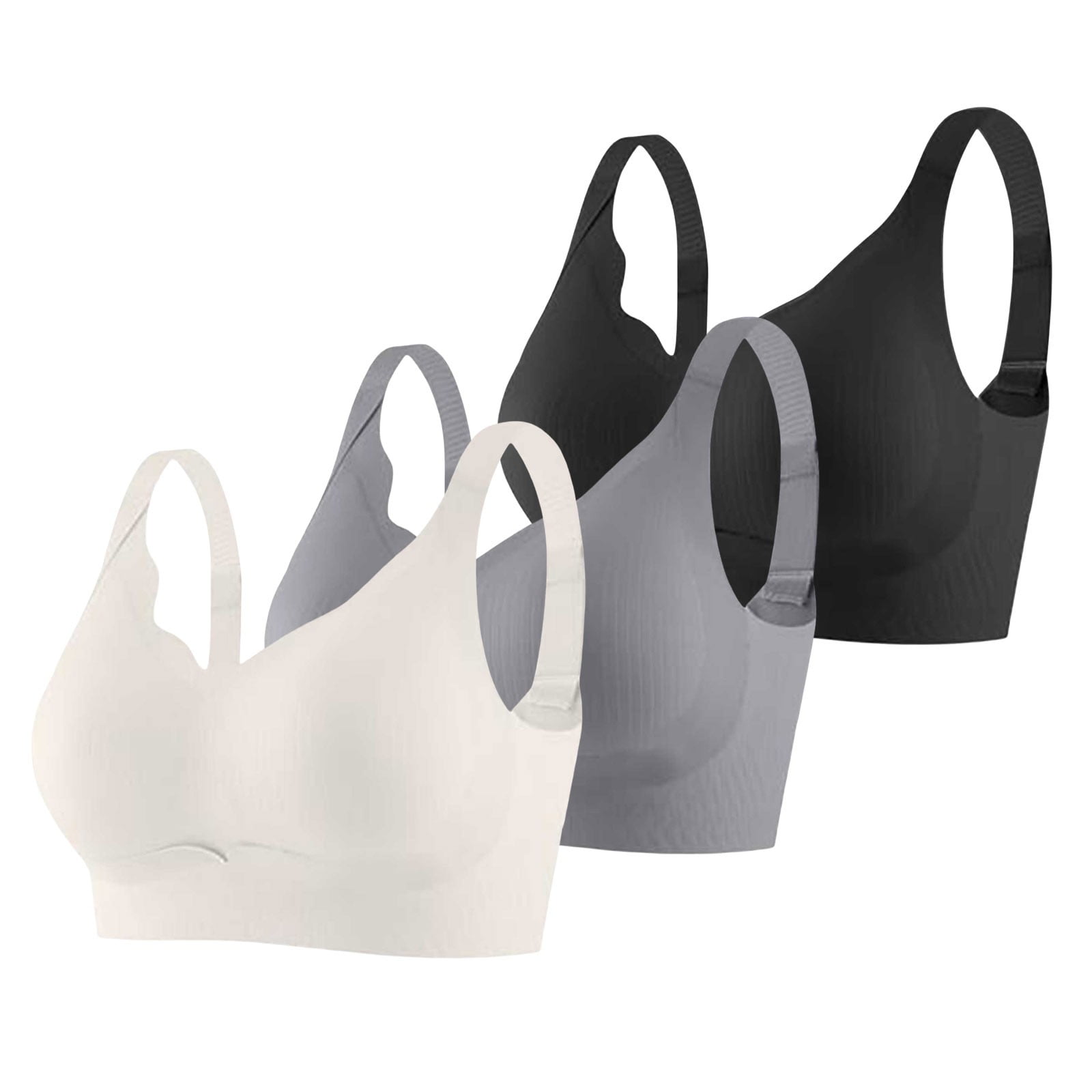 MIASHUI Comfort Seamless Bras for Women Adjustable Wireless Supportive ...