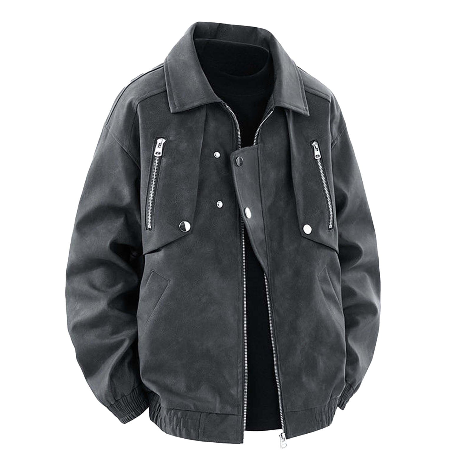 MIASHUI Jacket For Men American Style Deconstructed Design Loose Casual ...