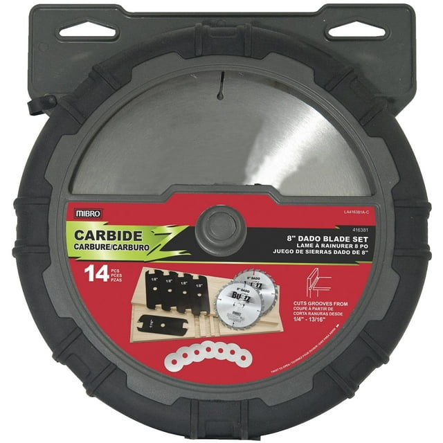 MIBRO 8-Inch Premium Carbide Stacking Dado Blade Set, Perfect for ...