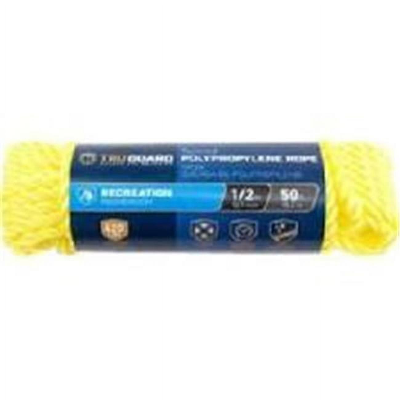 Mibro 231498 0.5 in. x 50 ft. Tru Gaurd Poly Rope, Yellow - Walmart.com