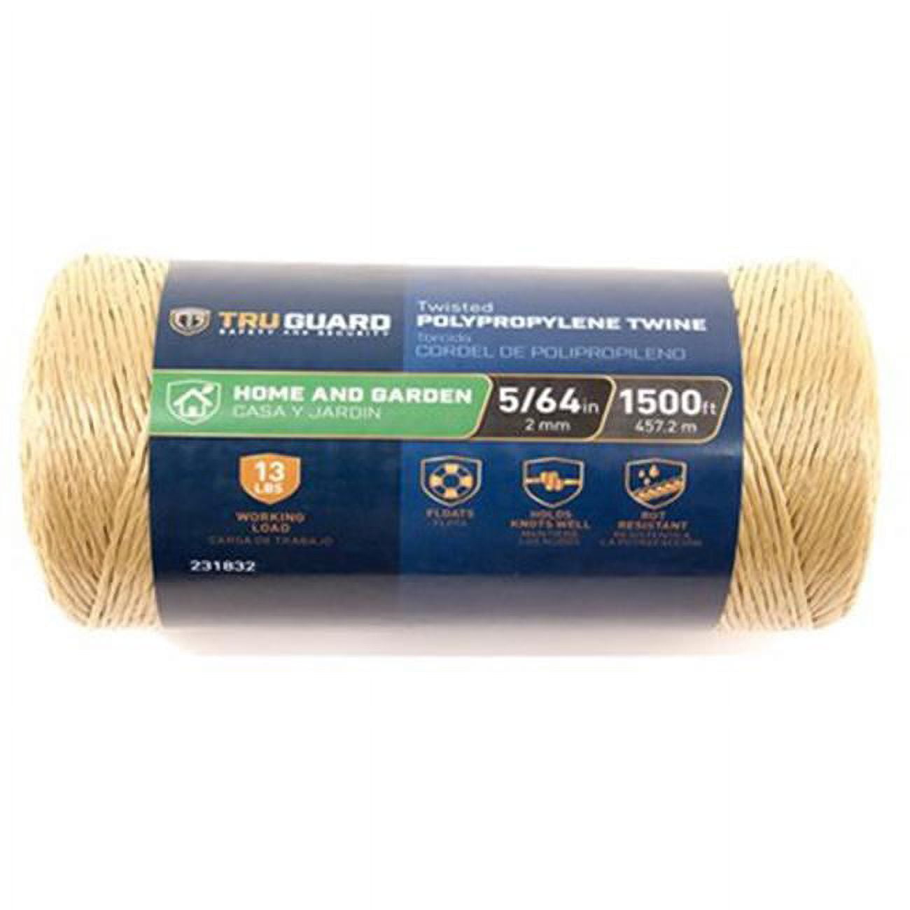 MIBRO Group 1500 ft. Tru-Guard Brown Tysal Polypropylene Twine - Brown ...