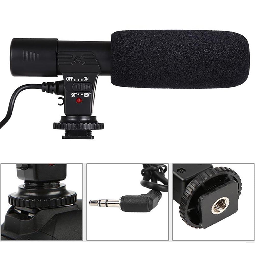 MIC-01 Professional Camera DV 3.5mm External Interview Stereo ...