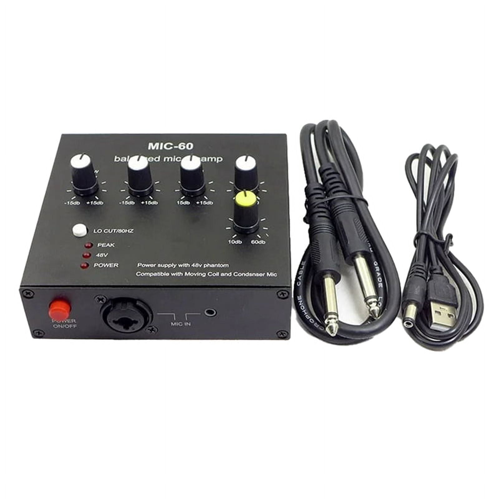 MIC-60 3-Band Equalizer Balanced Mic Preamp Microphone Preamplifier ...